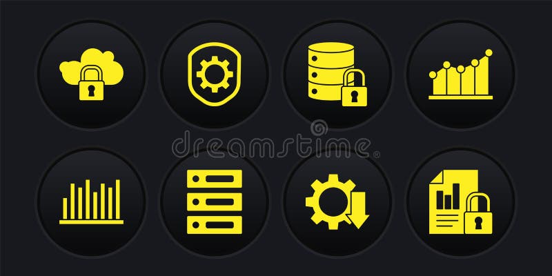 Set Pie Chart Infographic, Server, Data, Web Hosting, Cost Reduction ...