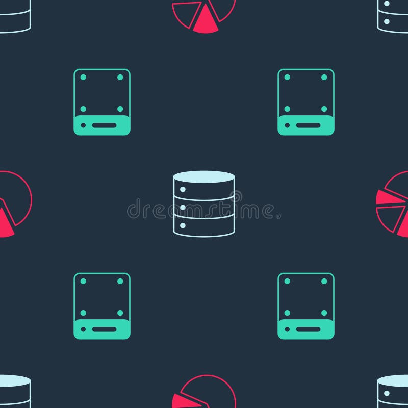 Set Pie Chart Infographic, Server and on Seamless Pattern. Vector Stock ... Set Pie Chart Infographic, Server and on Seamless Pattern. Vector Stock ...