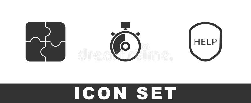 Puzzle stopwatch timer stock vector. Illustration of competition - 55215671