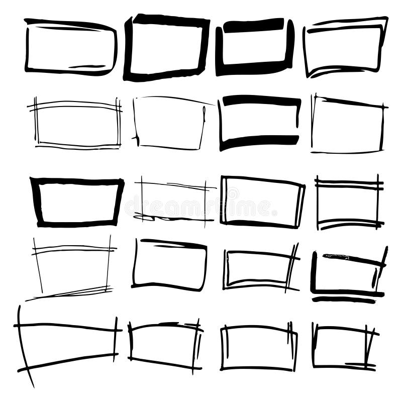 Set of 20 Pieces Different Rectangles - Vector Illustration Stock ...