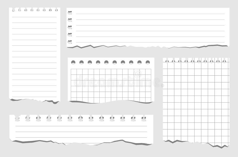 Ripped Out Notebook Paper Stock Illustrations – 160 Ripped Out Notebook ...