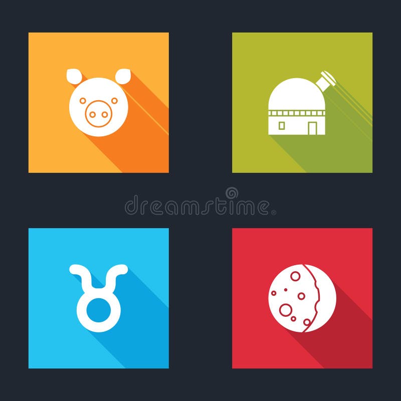 Set Pig Zodiac, Astronomical Observatory, Taurus and Eclipse of the Sun ...