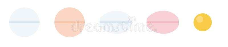 Colored Tablets Set of Different Shapes Vector Icon Flat Isolated Stock ...