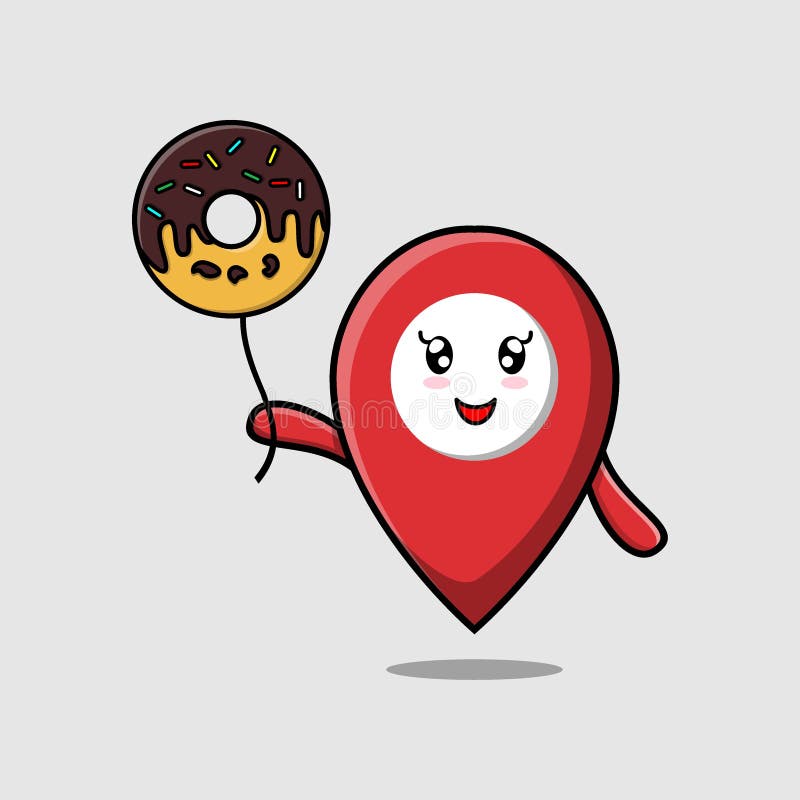 Set Pin Location Cartoon Different Expression Stock Vector ...