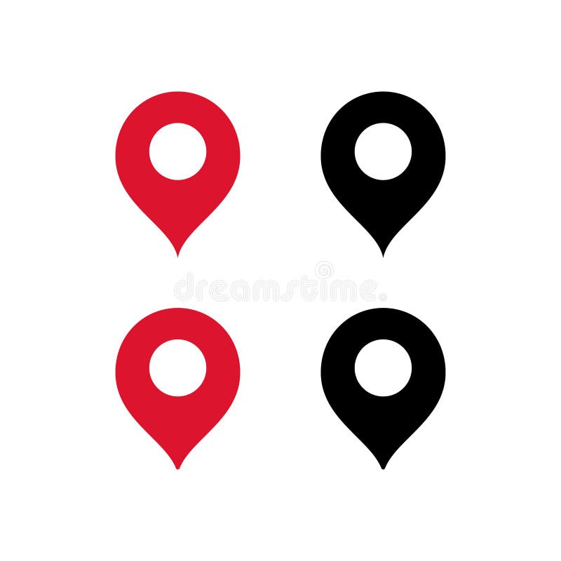 Set of Pin Location Icon Vector Template Stock Vector - Illustration of ...