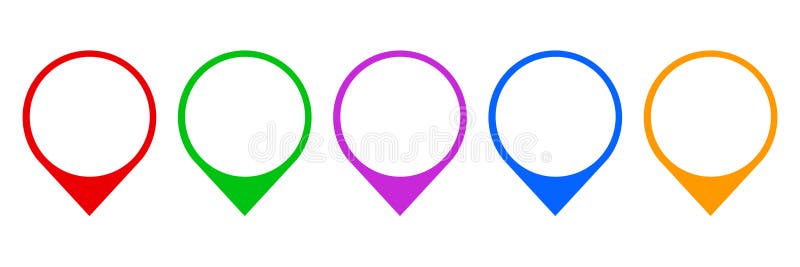 Set Pin Map Marker Pointer Icon, GPS Location Flat Symbol – Vector Stock Vector - Illustration ...