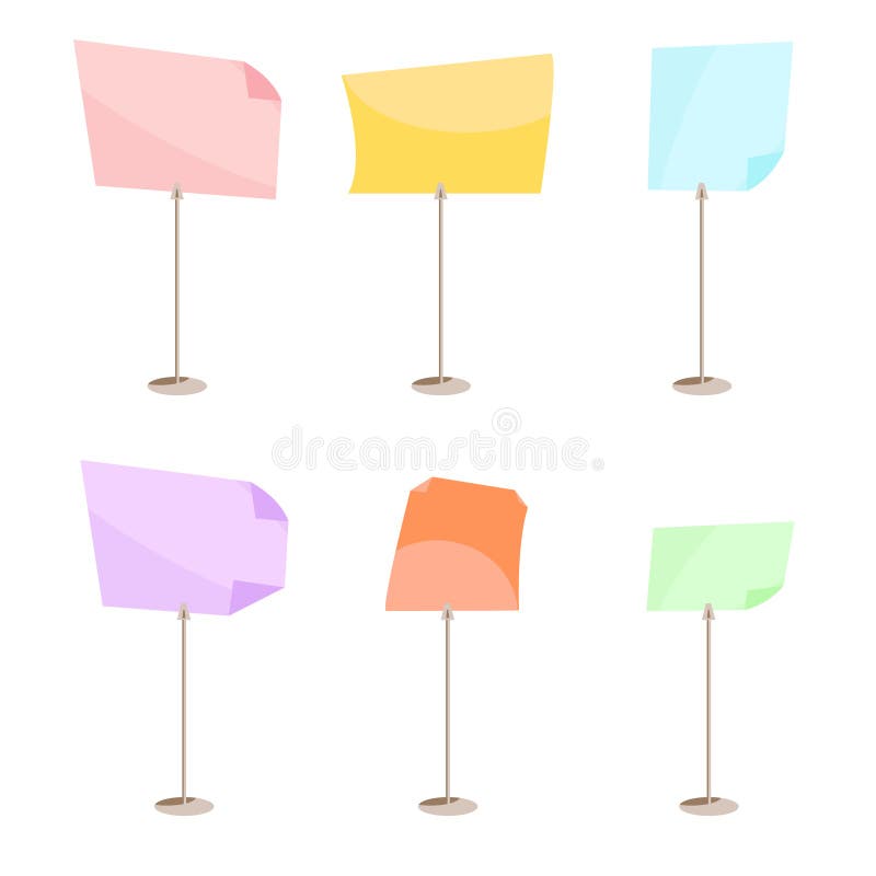 Set of Pin for Notes. Stationery Clip Vector Stock Vector ...