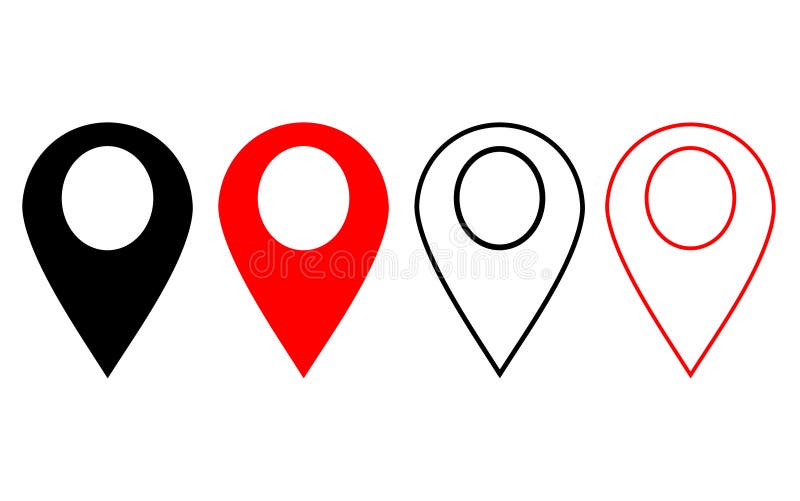 Set of Pin Point Icon, Location Pin Location, Pin Vector Icon. Stock ...