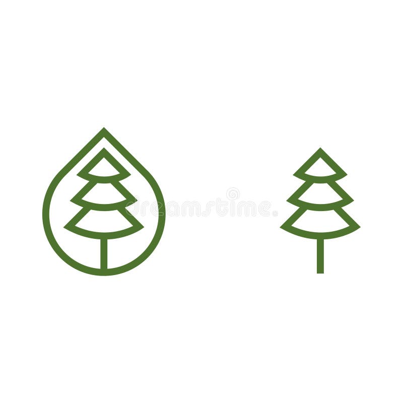 Pinetree 6 stock vector. Illustration of vector, green - 278844344