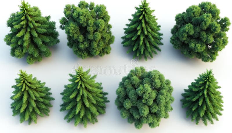 Pine Tree Top View Drawing Stock Illustrations – 541 Pine Tree Top View ...