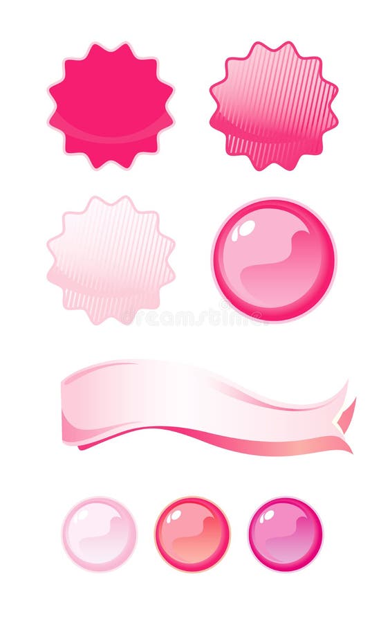 Pink labels for women shop stock vector. Illustration of price - 23685591