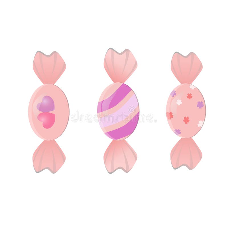 Pink Wrapped Candy Stock Illustrations – 1,415 Pink Wrapped Candy Stock ...