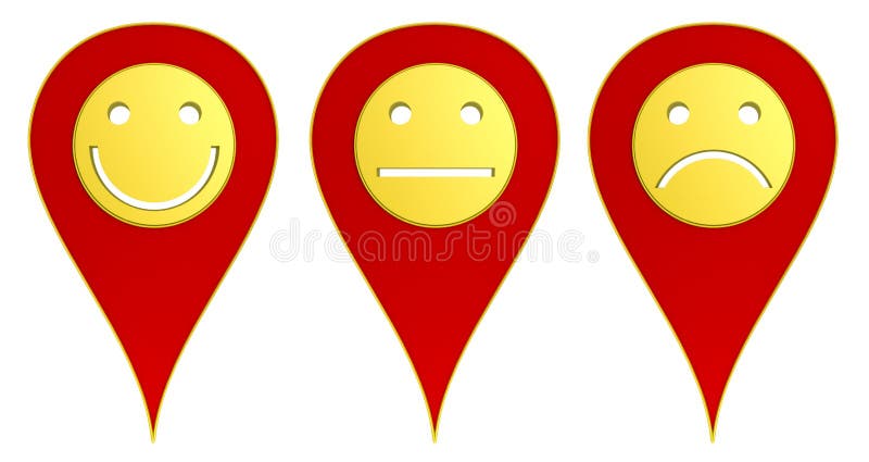 Set of Pins Marker with Smilies Stock Illustration - Illustration of ...