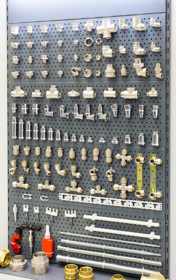 Set of Pipe Fittings and Fixturing Components Stock Photo - Image of ...