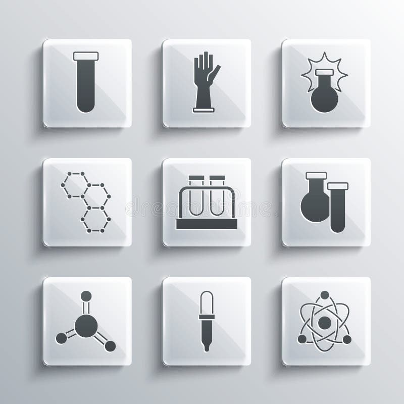 Set Pipette, Atom, Test Tube and Flask, Molecule, Chemical Formula, and ... Set Pipette, Atom, Test Tube and Flask, Molecule, Chemical Formula, and ...
