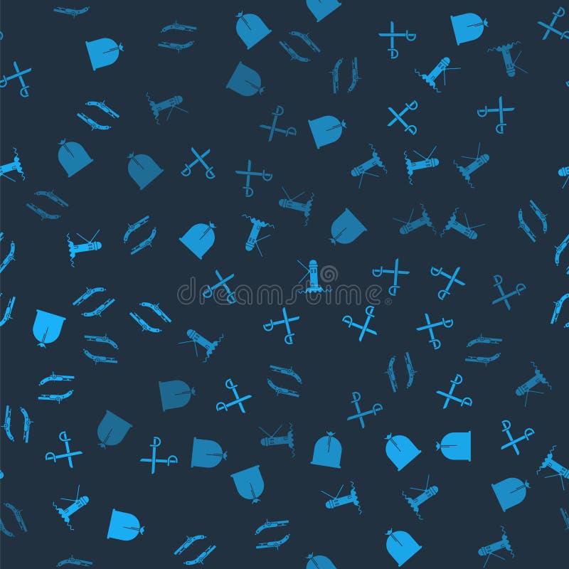 Set Pirate Sack, Crossed Pirate Swords, Lighthouse and Vintage Pistols ...