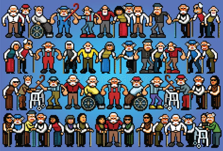 Pixel Art People Stock Illustrations – 8,393 Pixel Art People Stock ...