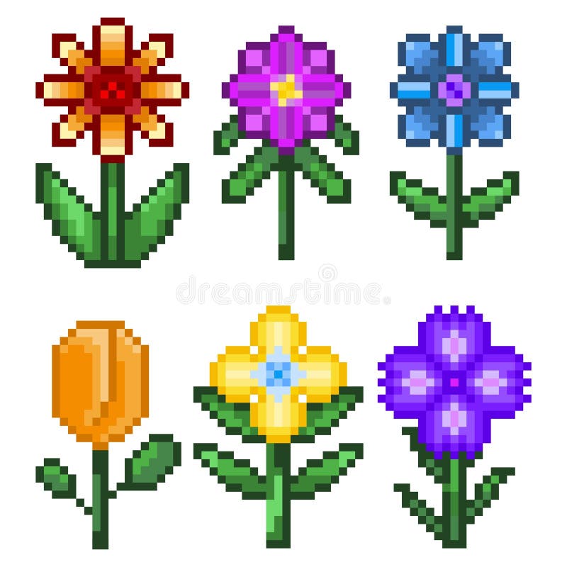 Pixel Art Collection Smartphones Stock Vector - Illustration of phone ...