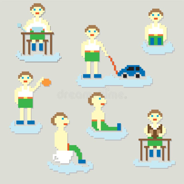 Pixel Kid Stock Illustrations – 3,970 Pixel Kid Stock Illustrations ...