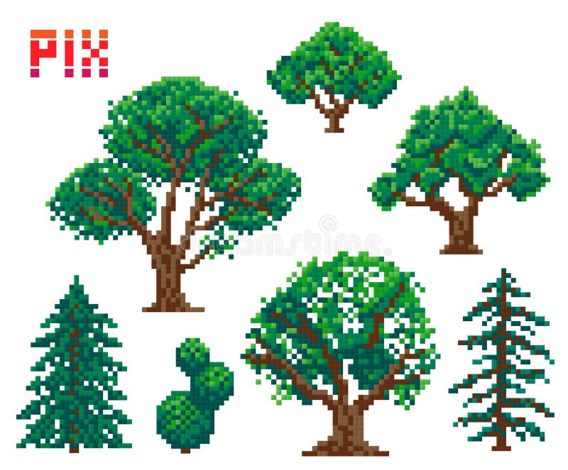 Pixel Art Inspiration Trees Pixel Art Inspiration Trees