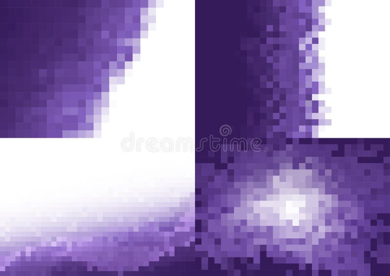 Set of Pixels Background Purple Gradient Colors Abstract Geometric ...