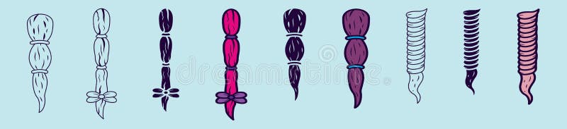 Braided Ponytail Stock Illustrations – 30 Braided Ponytail Stock ...