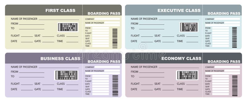 Plane tickets first class stock vector. Illustration of travel - 14749742
