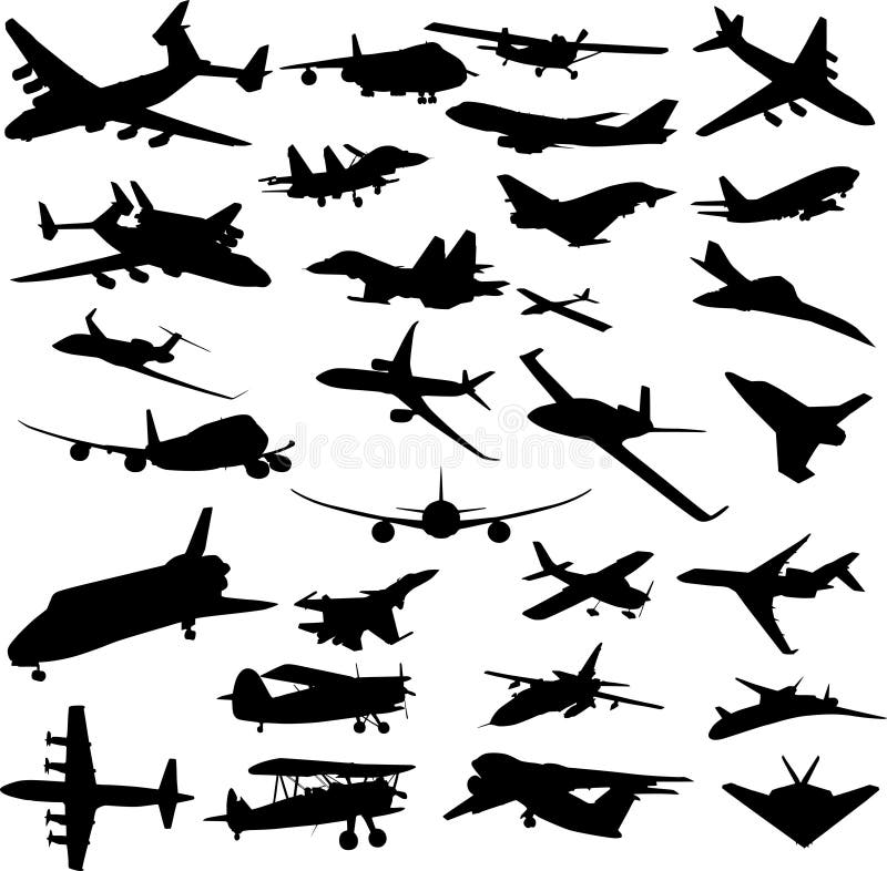 Boeing 707 silhouettes stock vector. Illustration of defense - 8951915