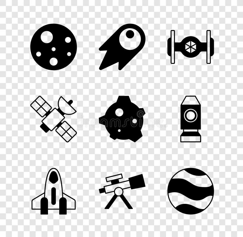 Set Planet Mars, Comet Falling Down Fast, Cosmic Ship, Rocket ...