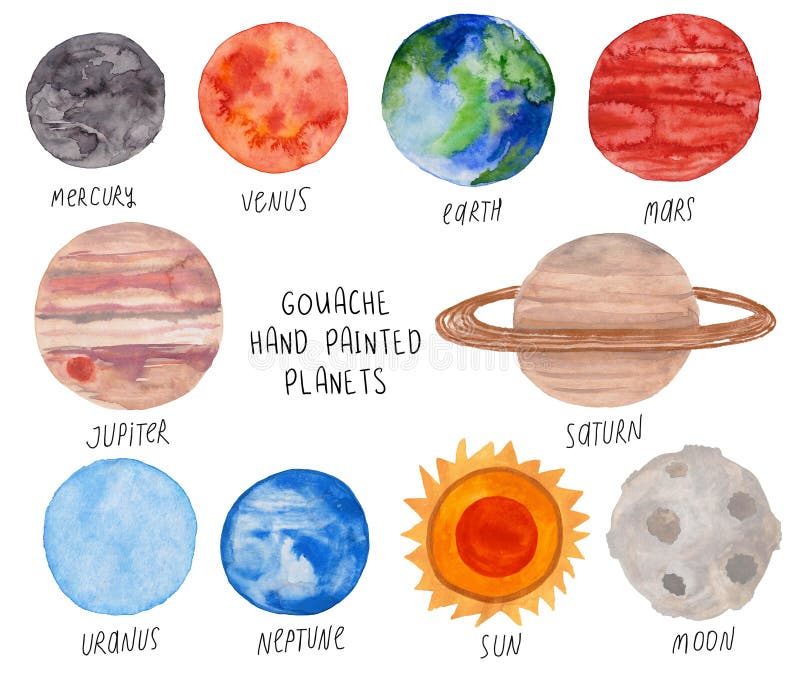 Set with Planets of the Solar System Stock Illustration - Illustration ... Set with Planets of the Solar System Stock Illustration - Illustration ...