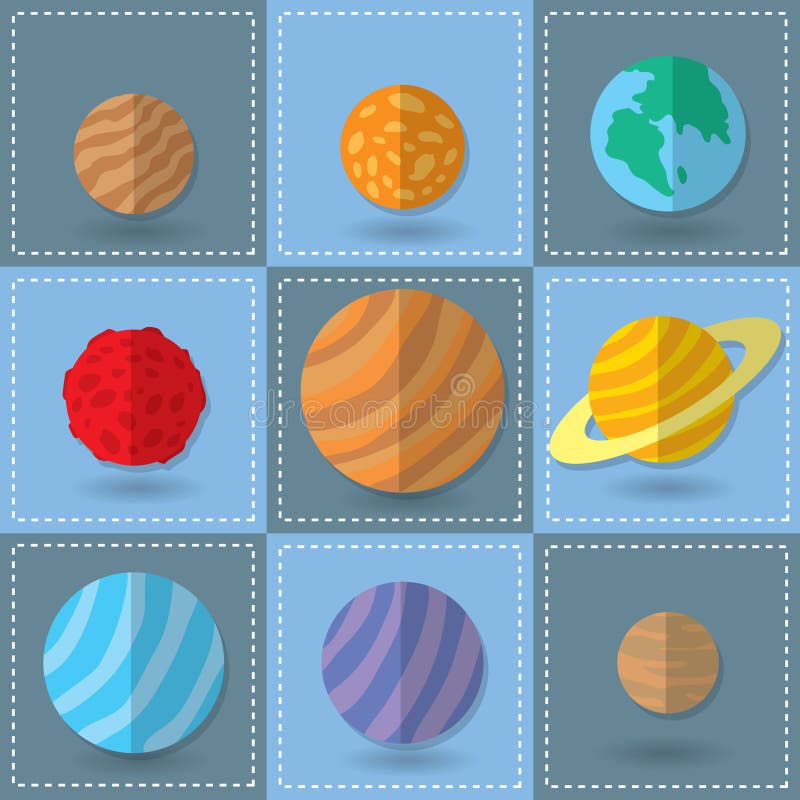 Set of Planets. Vector Illustration Decorative Design Stock Vector ...
