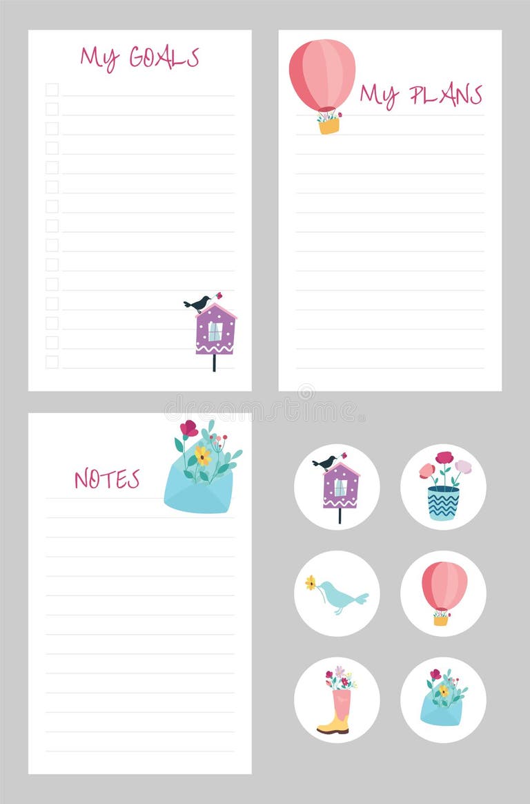 Planners Set Stock Illustrations – 4,037 Planners Set Stock ...