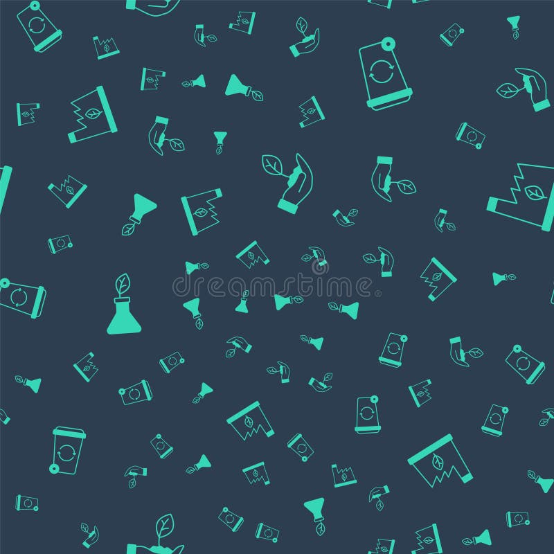 Set Plant in Hand, Recycle Bin, Breeding and Recycling Garbage on ...