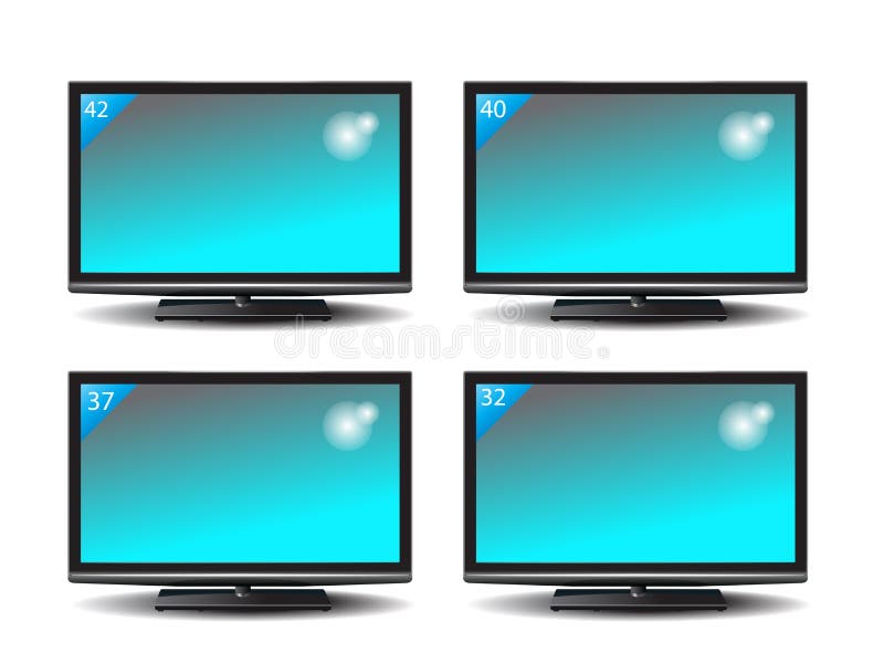 Set of Plasma TV stock vector. Illustration of equipment - 35320578