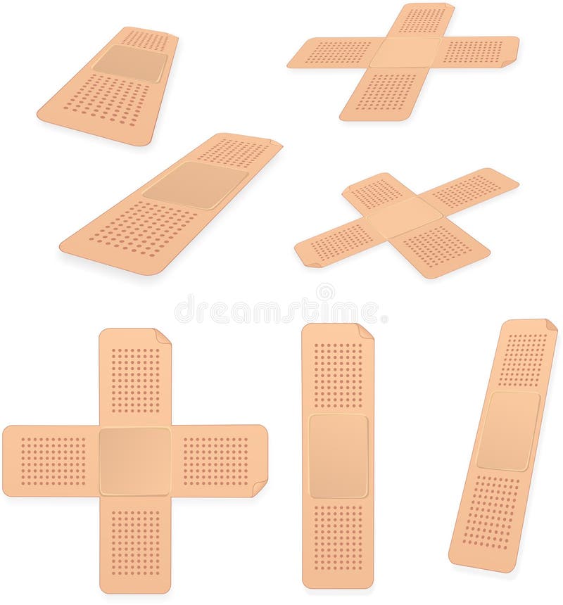Set with plasters stock illustration. Illustration of sign - 66513522