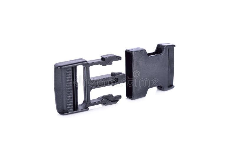 Set of Plastic Buckles on White Background Stock Photo - Image of ...