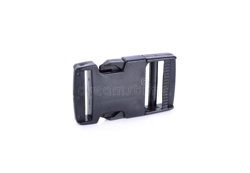Set of Plastic Buckles on White Background Stock Photo - Image of ...