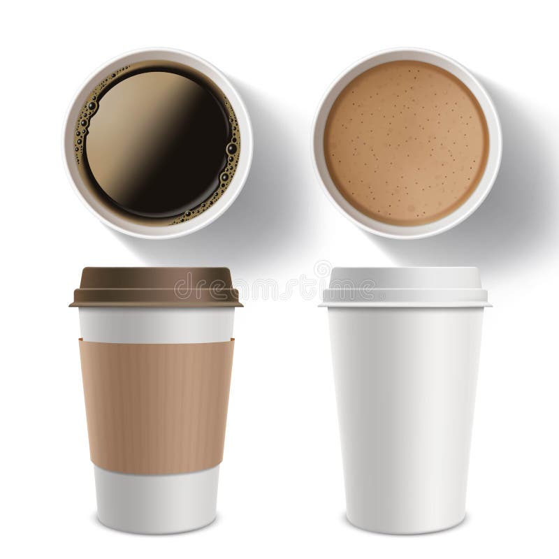 White cup with coffee stock vector. Illustration of break - 50848019