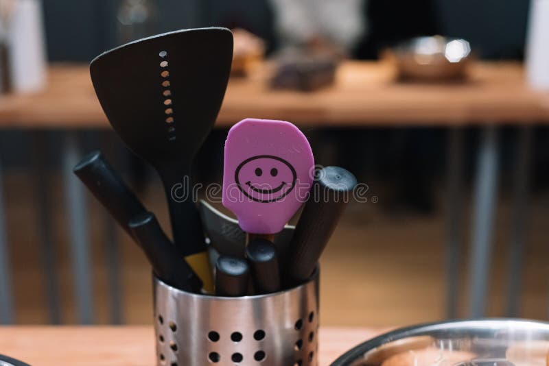 Set of Plastic Cooking Utensils Stock Image - Image of smiley, cooking ...