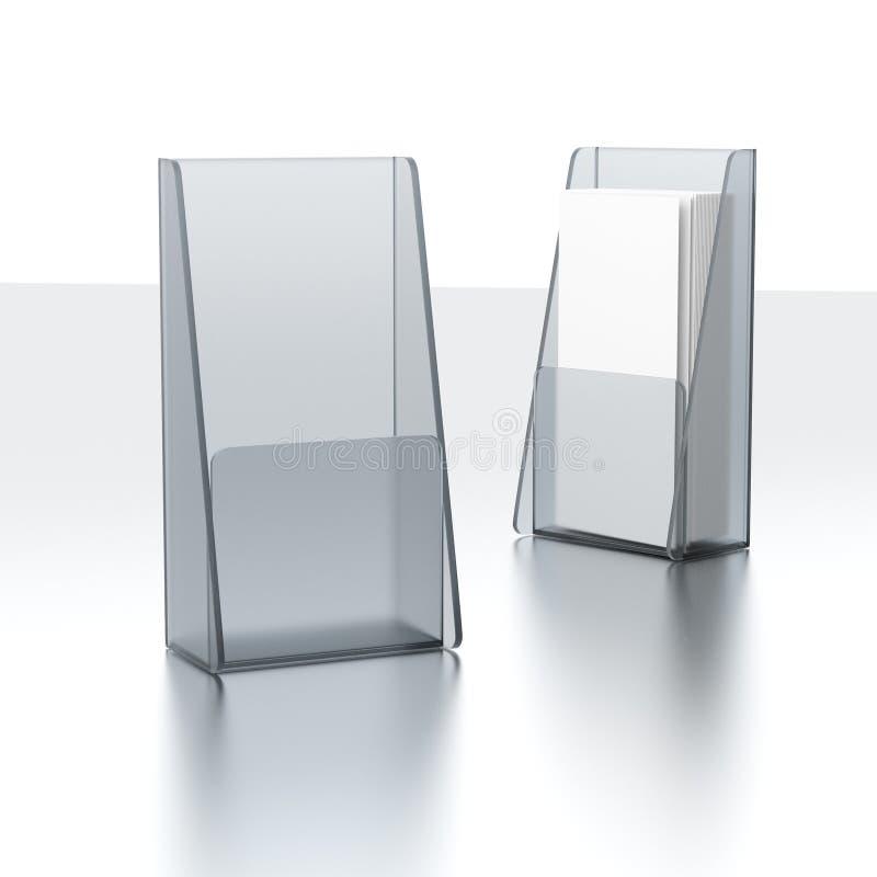 Set of Plastic Transparent Holders Stock Illustration - Illustration of ...