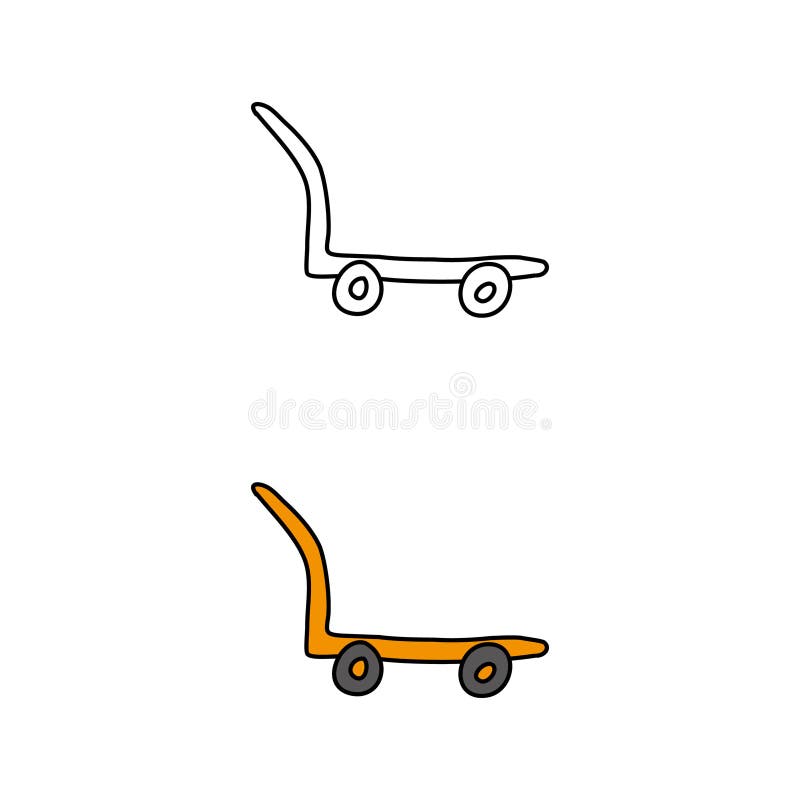 Platform cart stock vector. Illustration of gray, vector - 292379904