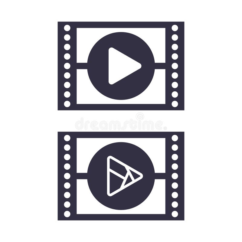 Play Button Icon. Music and Video Forward Click Shape Symbol. Push ...