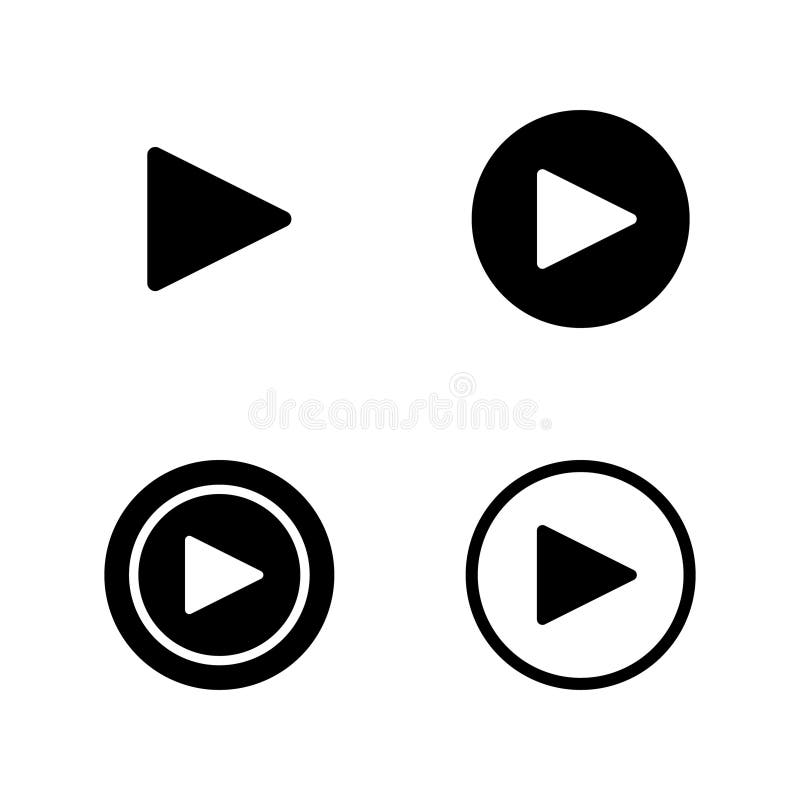 Set Play Icon Logo stock illustration. Illustration of background ...