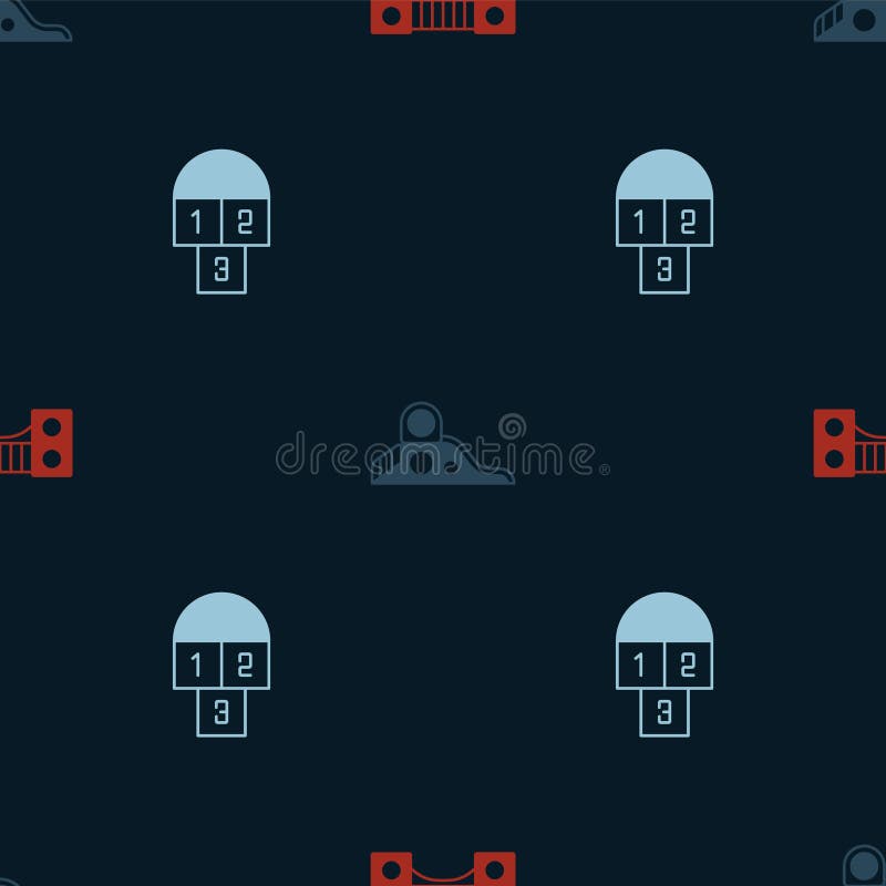 Set Playground Kids Bridge, Slide Playground and Hopscotch on Seamless ...