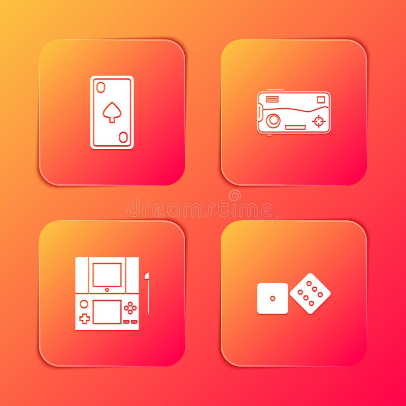 Set Playing Card with Diamonds, Mobile and Playing Game, Portable Video ...