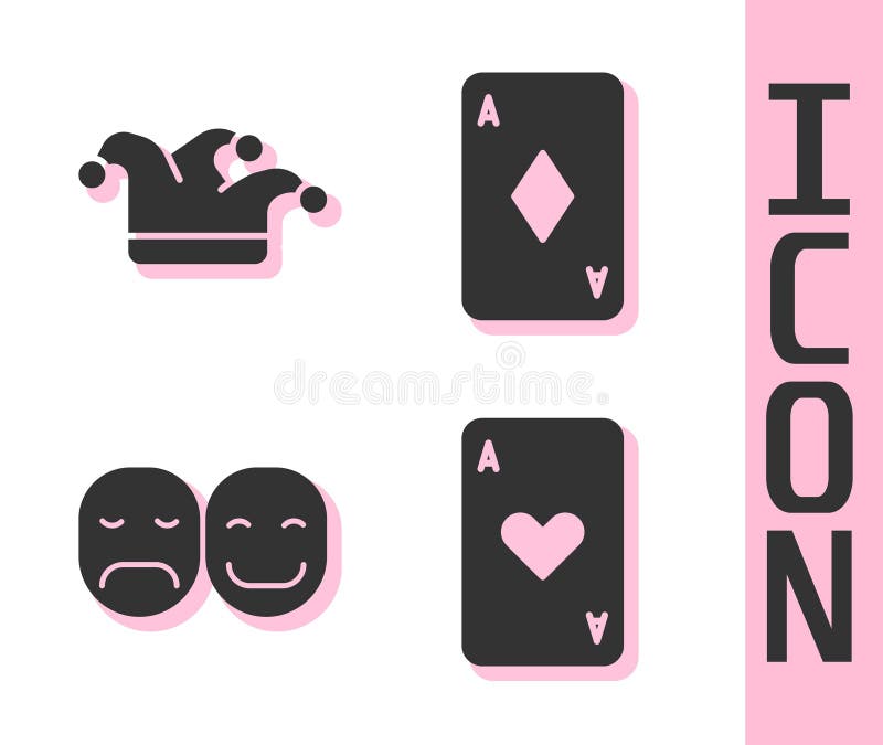 Set Playing Card with Heart, Joker Playing Card, Poker Player and ...