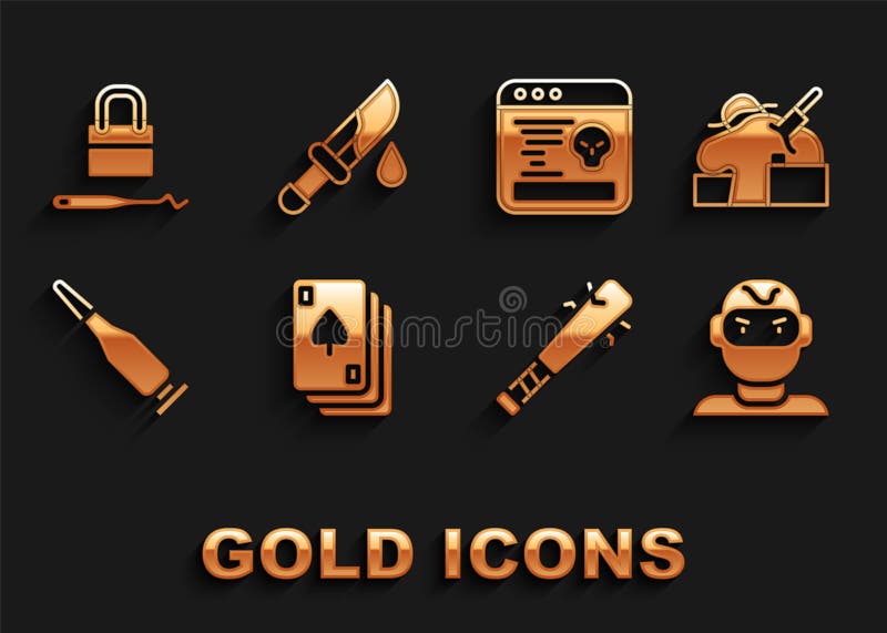 Set Playing Cards, Murder, Thief Mask, Baseball Bat with Nails, Bullet ...