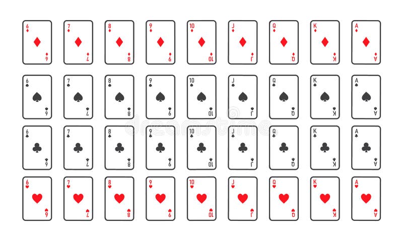 Set of Playing Cards Vector Stock Vector - Illustration of betting ...