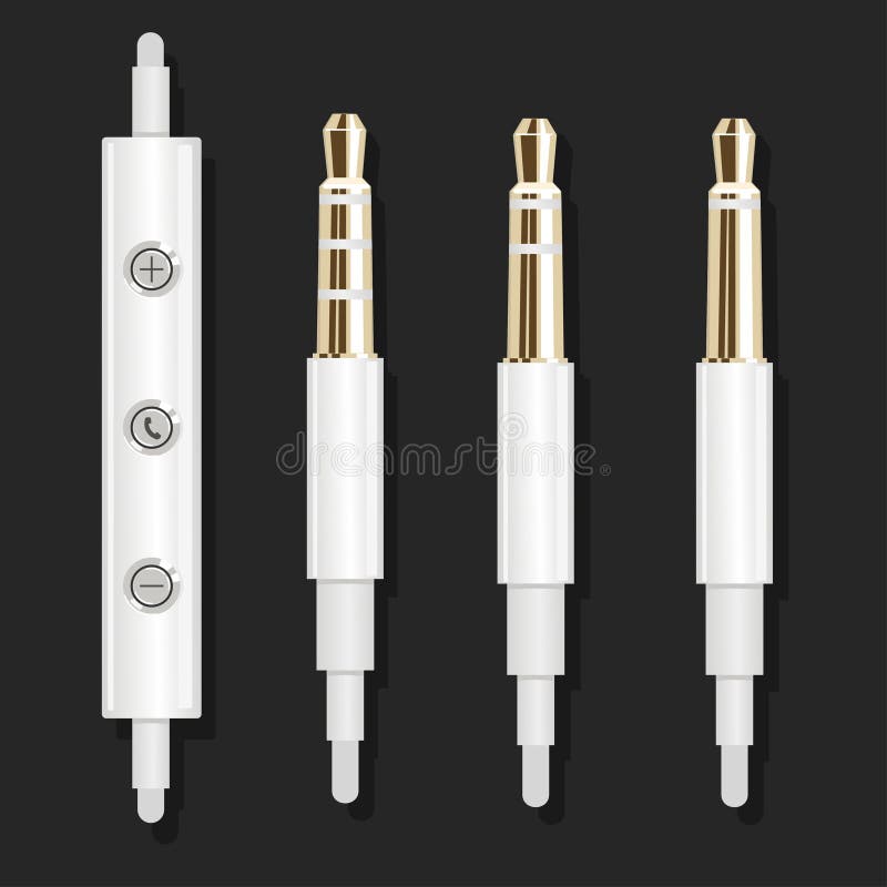 Set of plugs stock vector. Illustration of device, listen - 121117095