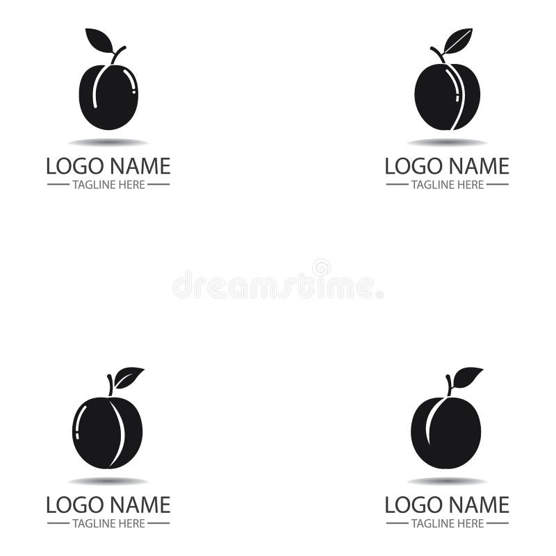 Set of Plum Logo Vector Icon Design Template. Stock Vector ...